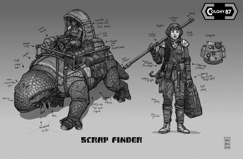 Colony 87 Scrap Finder and Scaley Beast | willbeck.com